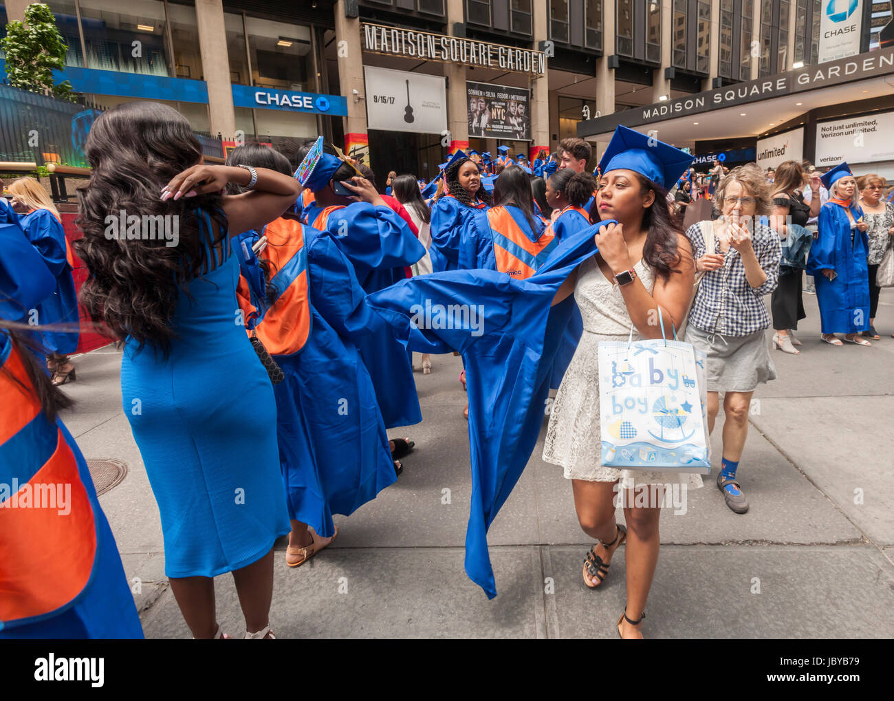 Graduating students from the Borough of Manhattan Community College ...