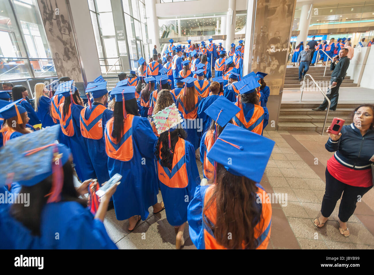 Graduating students from the Borough of Manhattan Community College ...