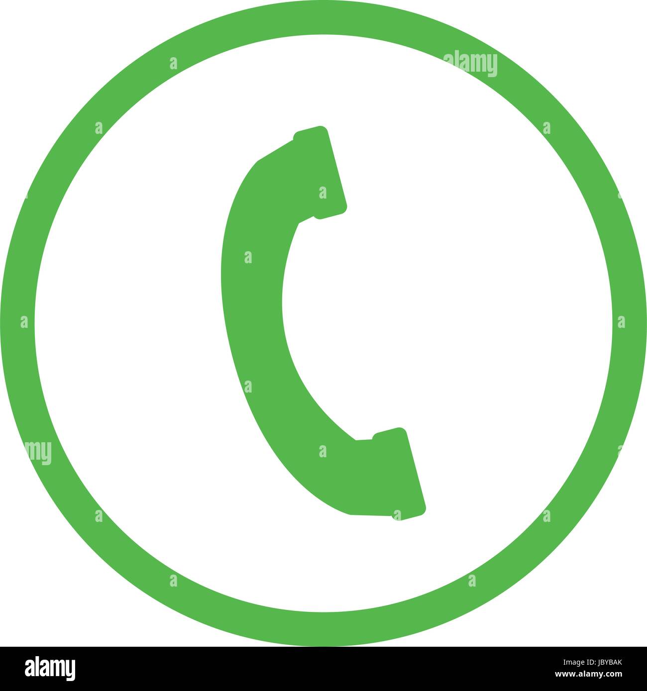 Phone handset icon on white background in vector Stock Vector Image ...