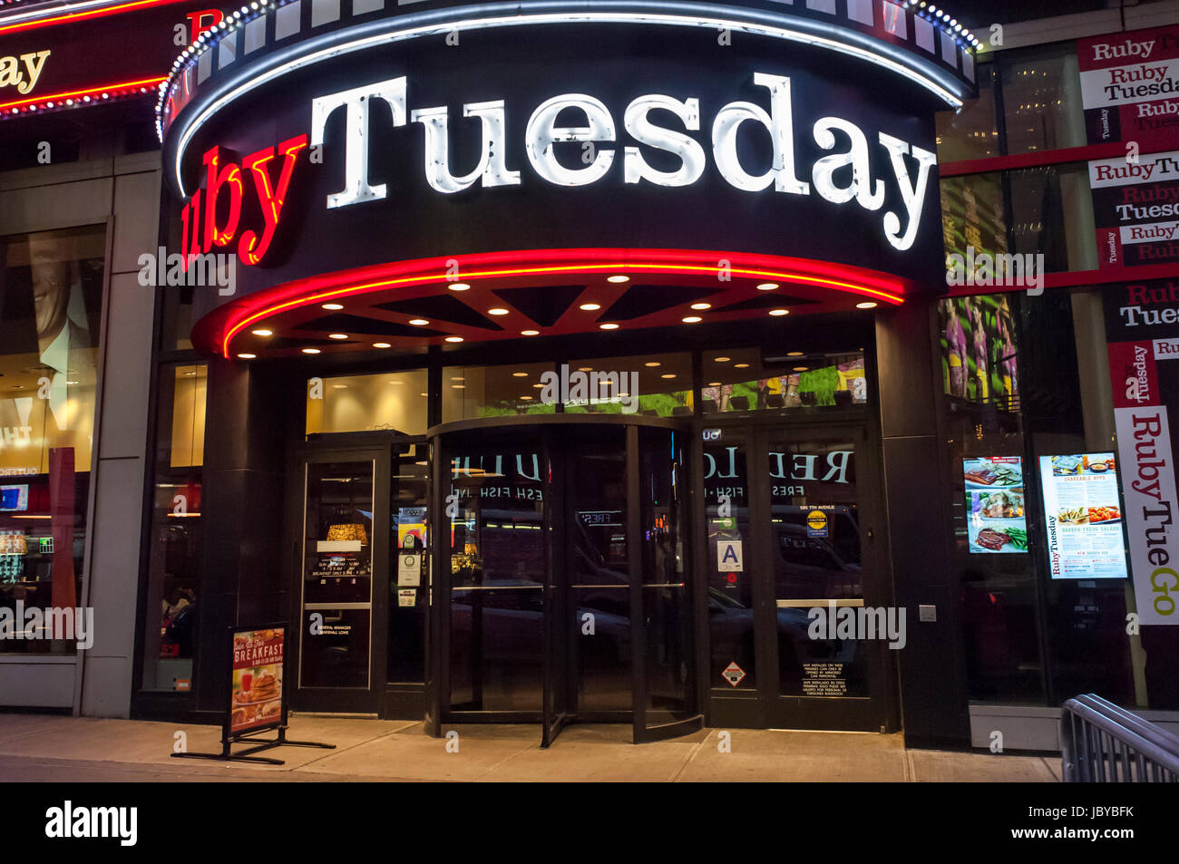 A branch of the Ruby Tuesday restaurant chain in Times Square is seen ...