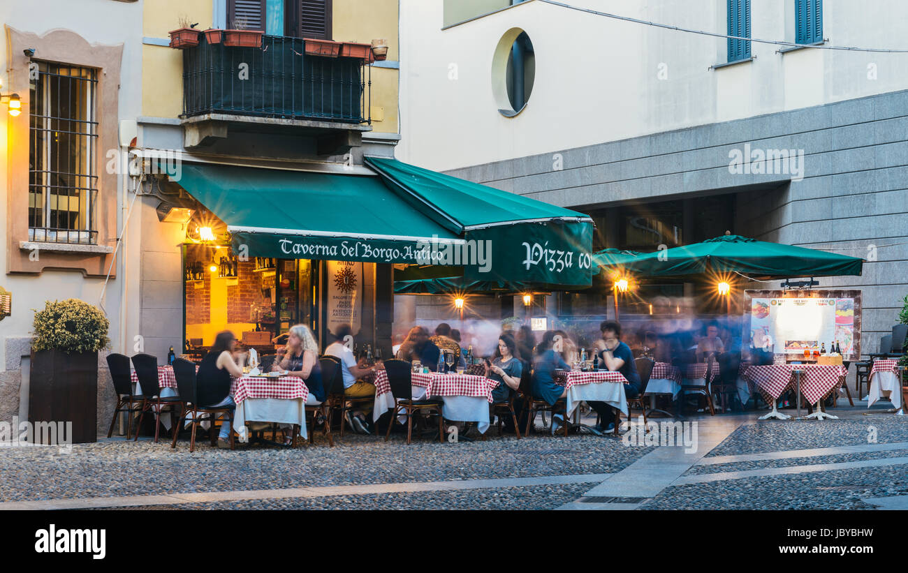 Via Brera street Brera district central Milan Lombardy region Italy ...