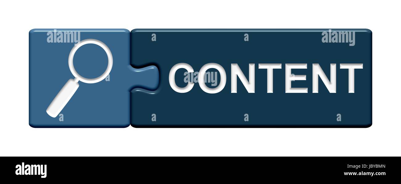 puzzle button: content Stock Photo - Alamy