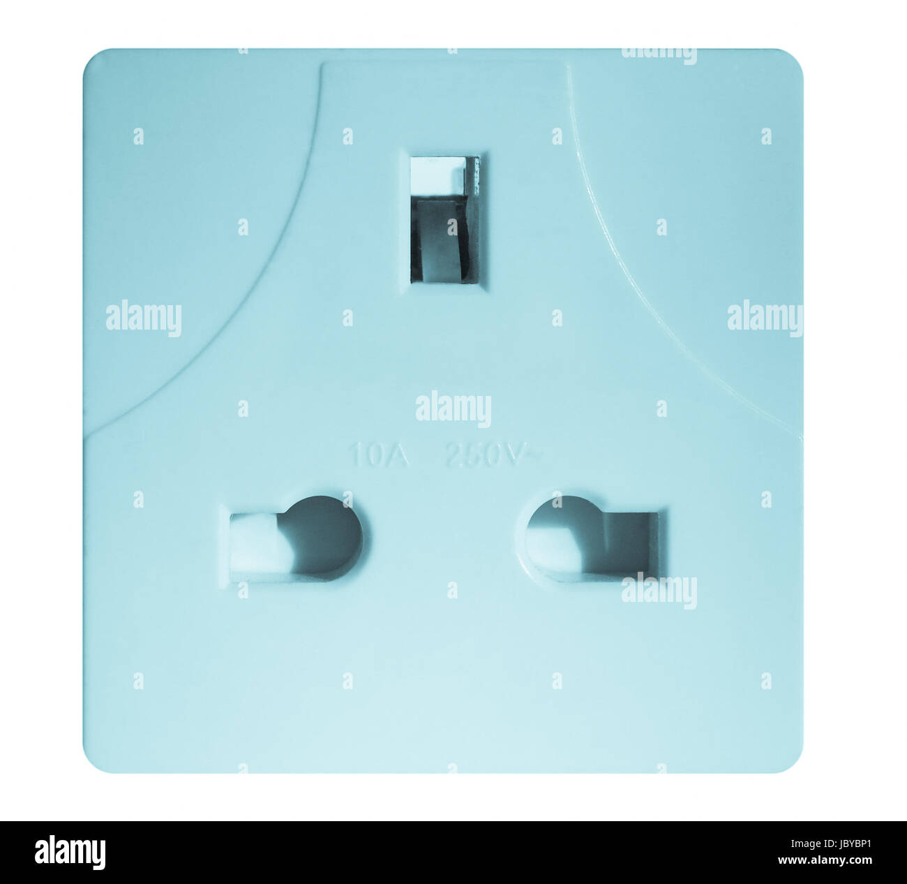 BS 1363 Standard British power Plug Socket isolated over white ...