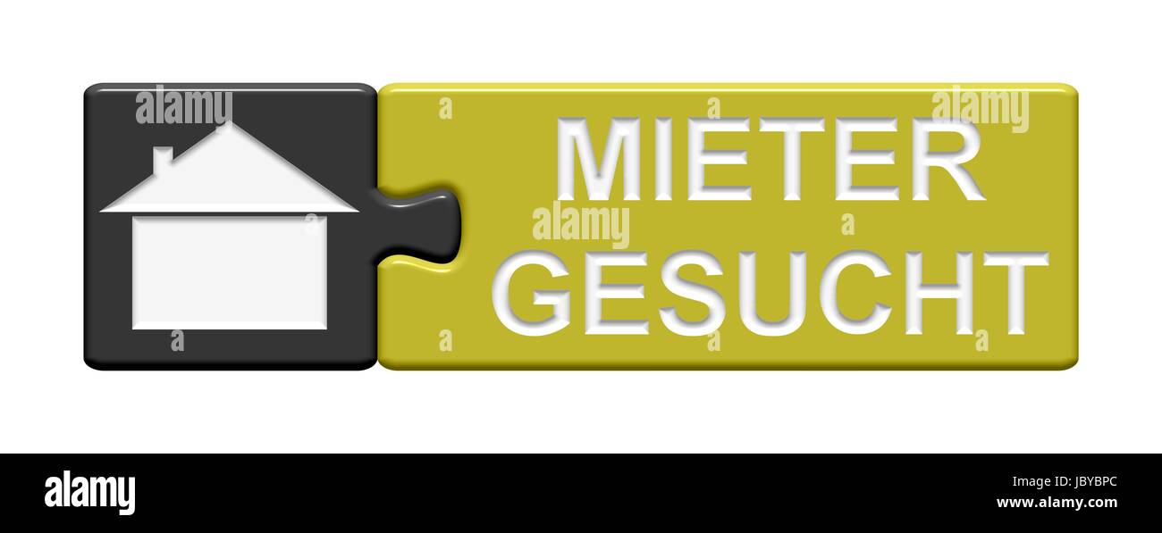 puzzle button: tenants wanted Stock Photo - Alamy