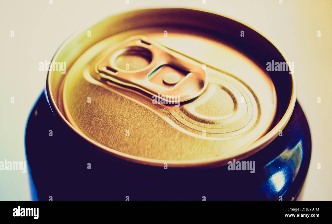 Vintage retro looking Beer can picture Stock Photo - Alamy