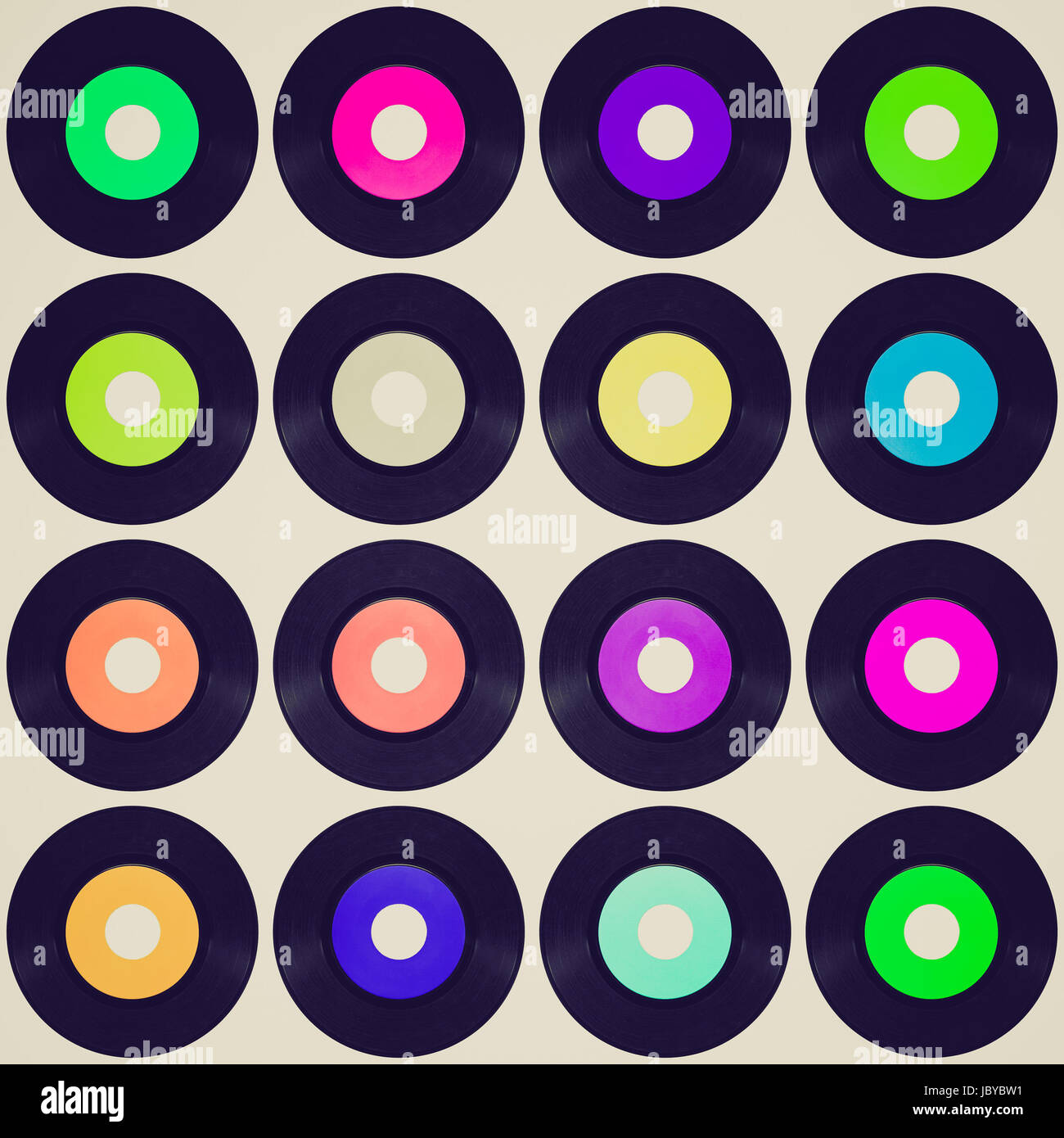 Vintage retro looking Vinyl record vintage analog music recording ...