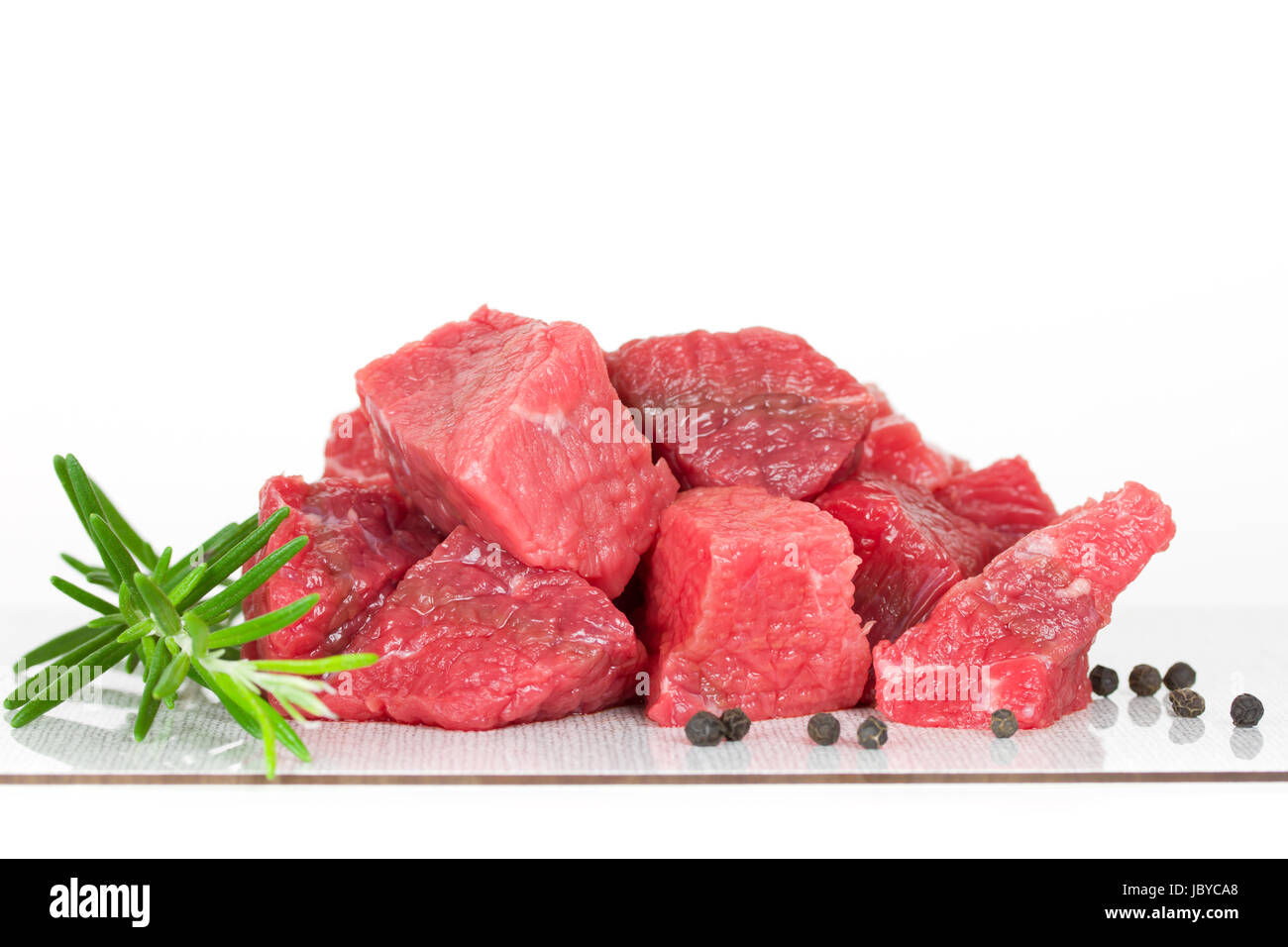 raw beef diced Stock Photo - Alamy