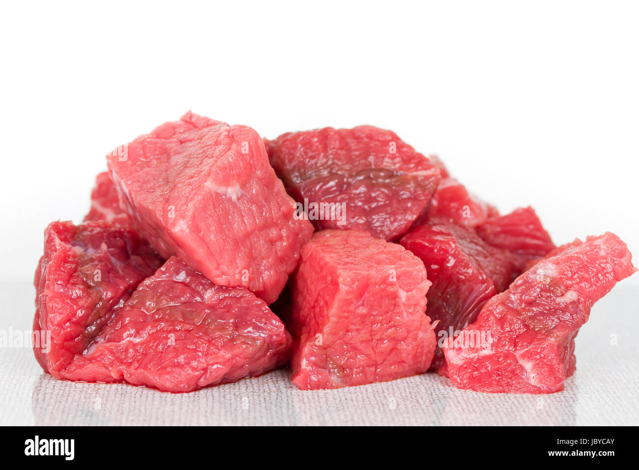 raw beef diced Stock Photo - Alamy