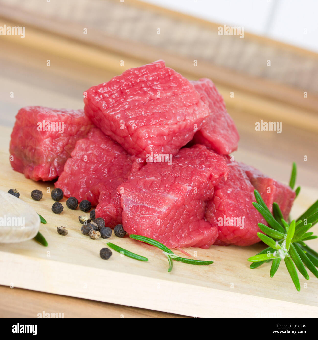 diced raw beef Stock Photo - Alamy