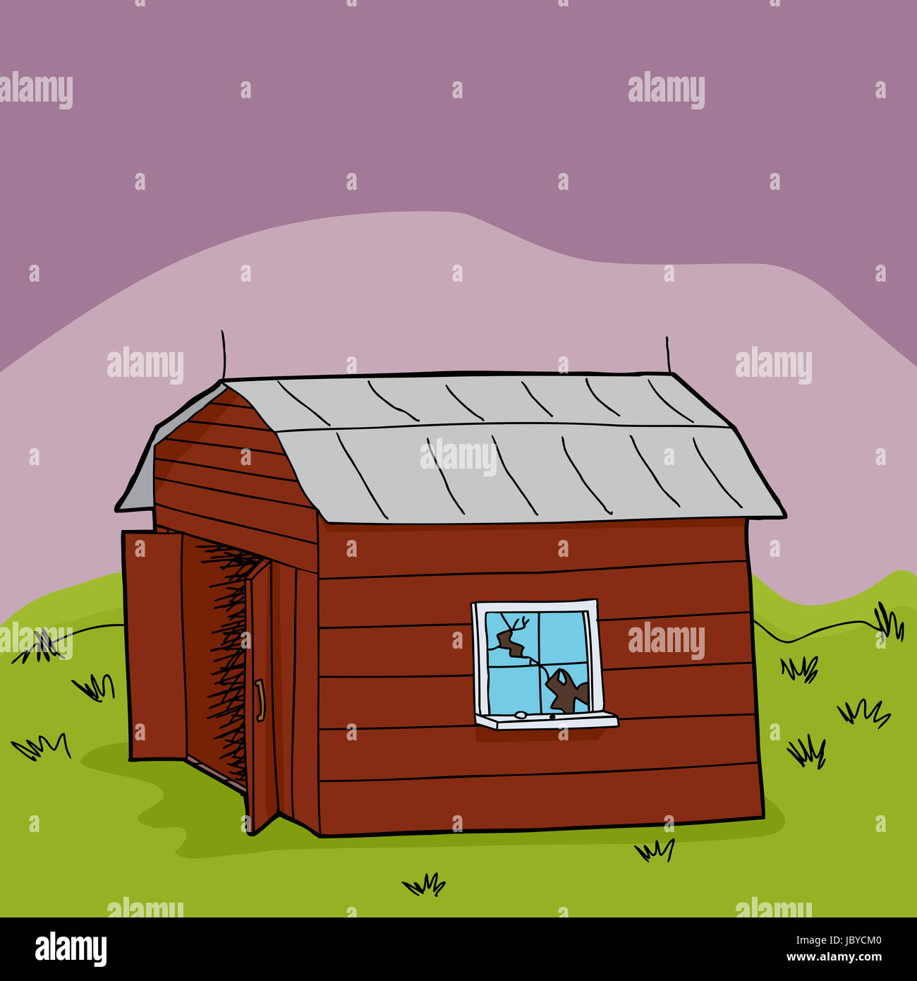 Old Barn Cartoon
