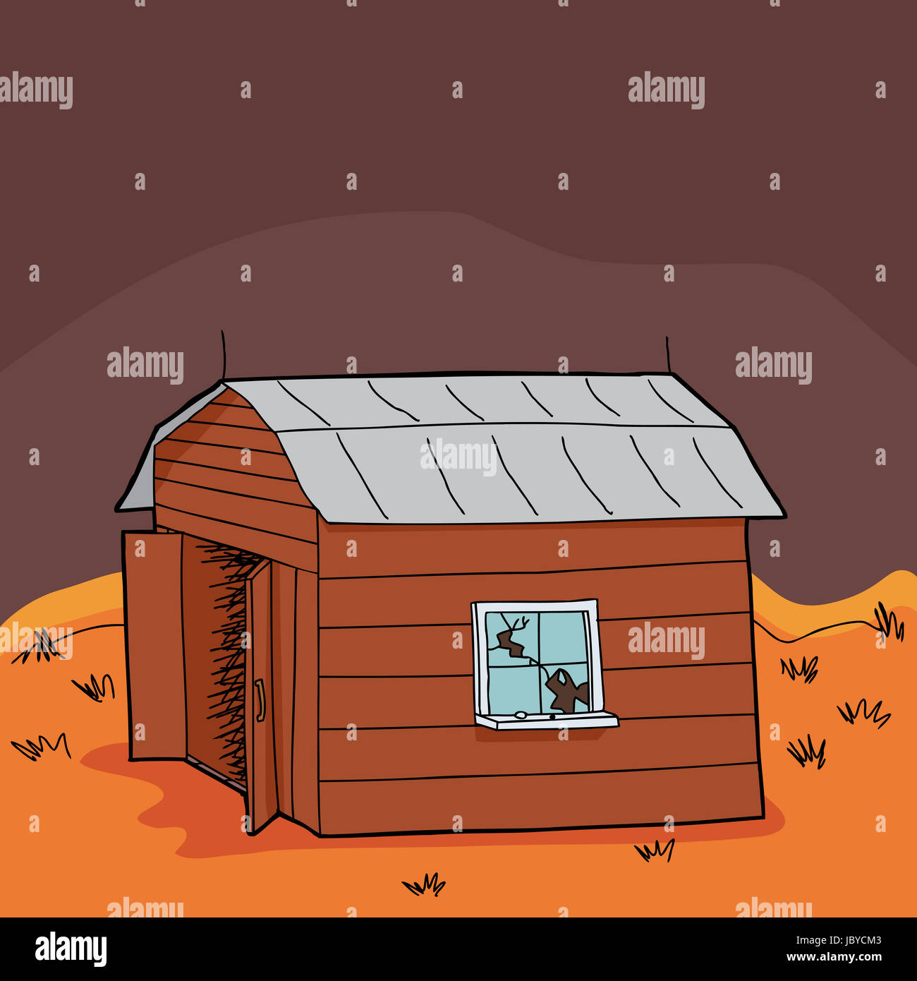 Cartoon red barn hi-res stock photography and images - Alamy