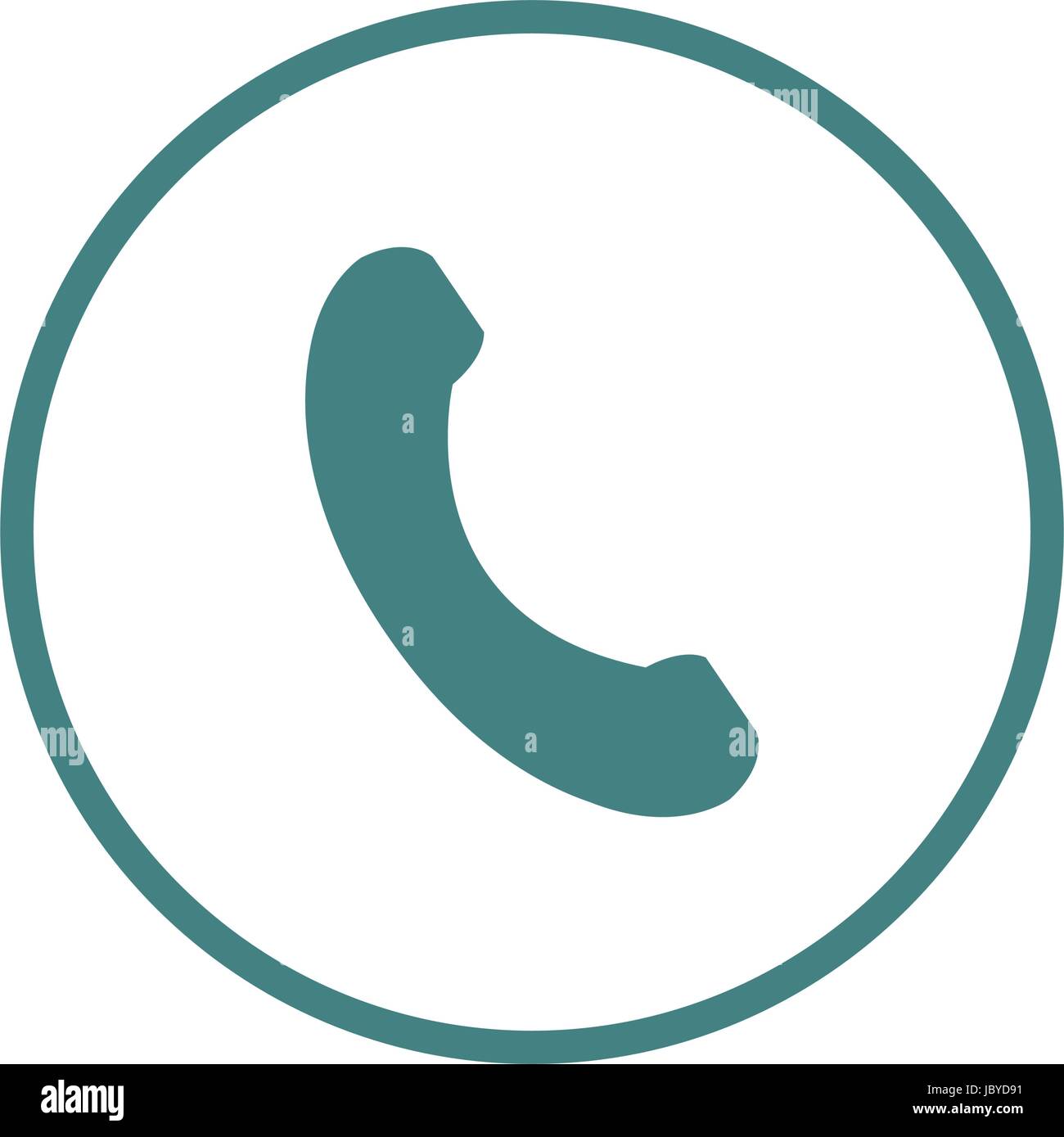 Phone handset icon on white background in vector Stock Vector Image ...