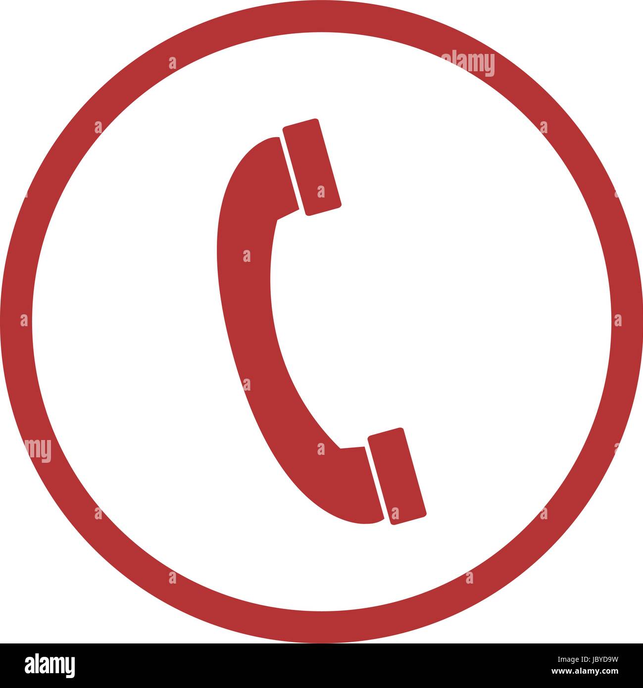 Phone handset icon on white background in vector Stock Vector Image ...