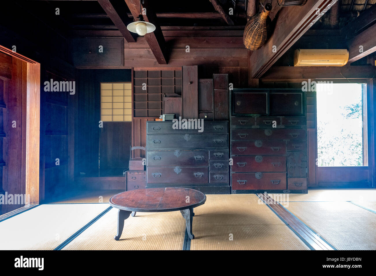 Interior of old Japanese Samurai house Stock Photo - Alamy