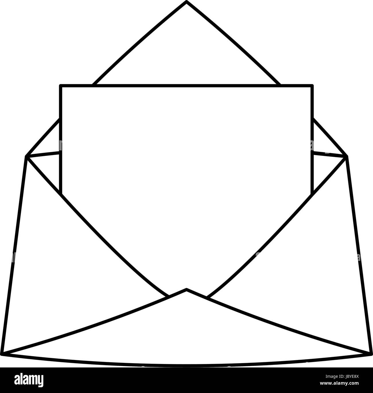 open message envelope icon image Stock Vector Image & Art - Alamy