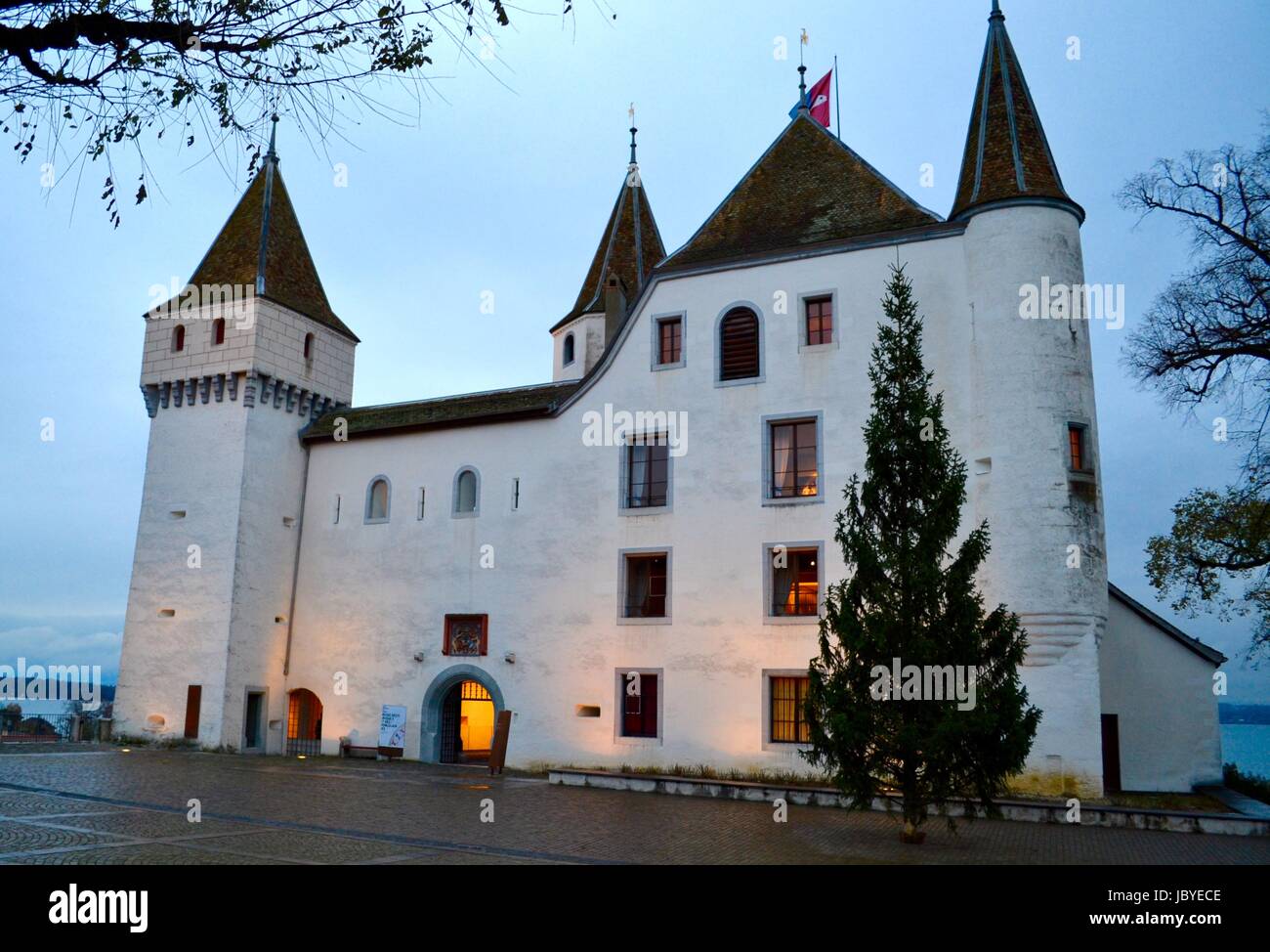 Chateau de Nyon, Lake Geneva, Switzerland Stock Photo - Alamy