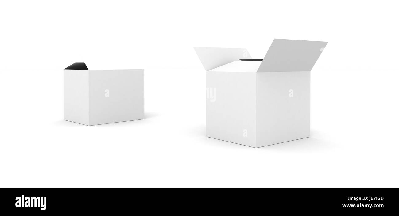Illustration of Blank boxes isolated on white background Stock Photo ...