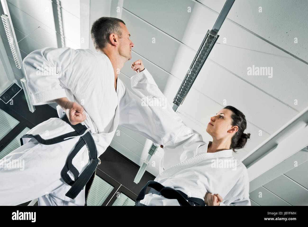 An image of two martial arts fighters Stock Photo - Alamy