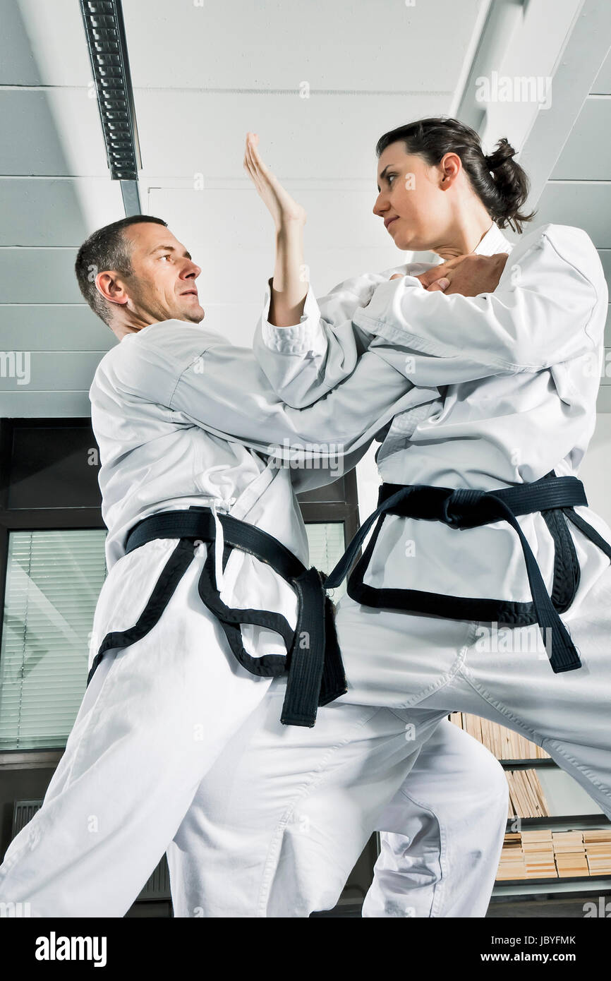 An image of two martial arts fighters Stock Photo - Alamy