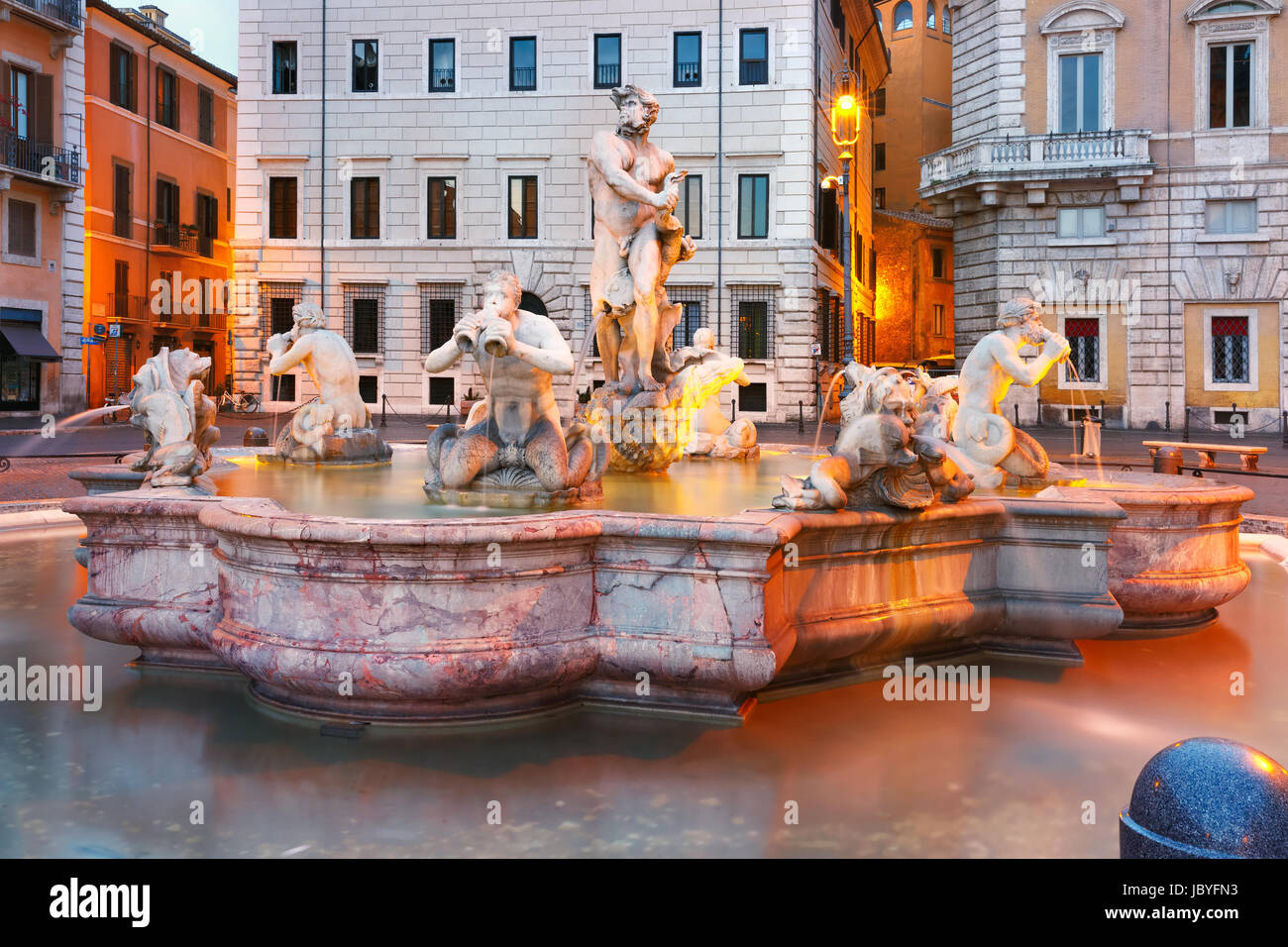 Piazza Navona Square in the morning, Rome, Italy Stock Photo - Alamy