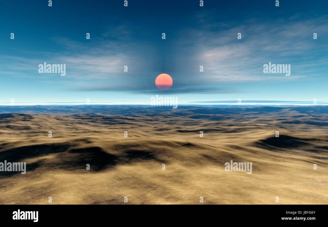 An image of a nice desert sunset Stock Photo - Alamy