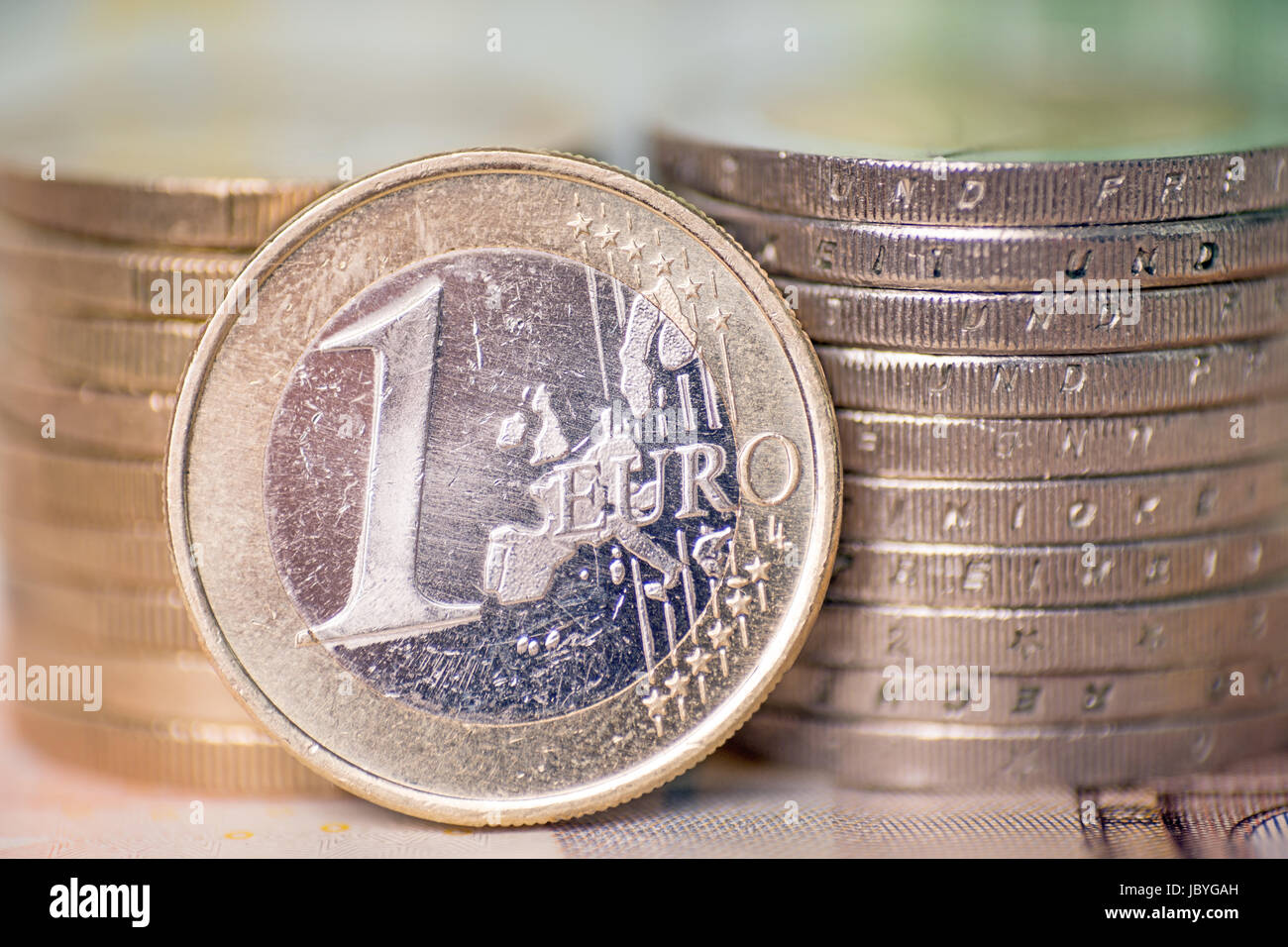 many euro coins Stock Photo - Alamy