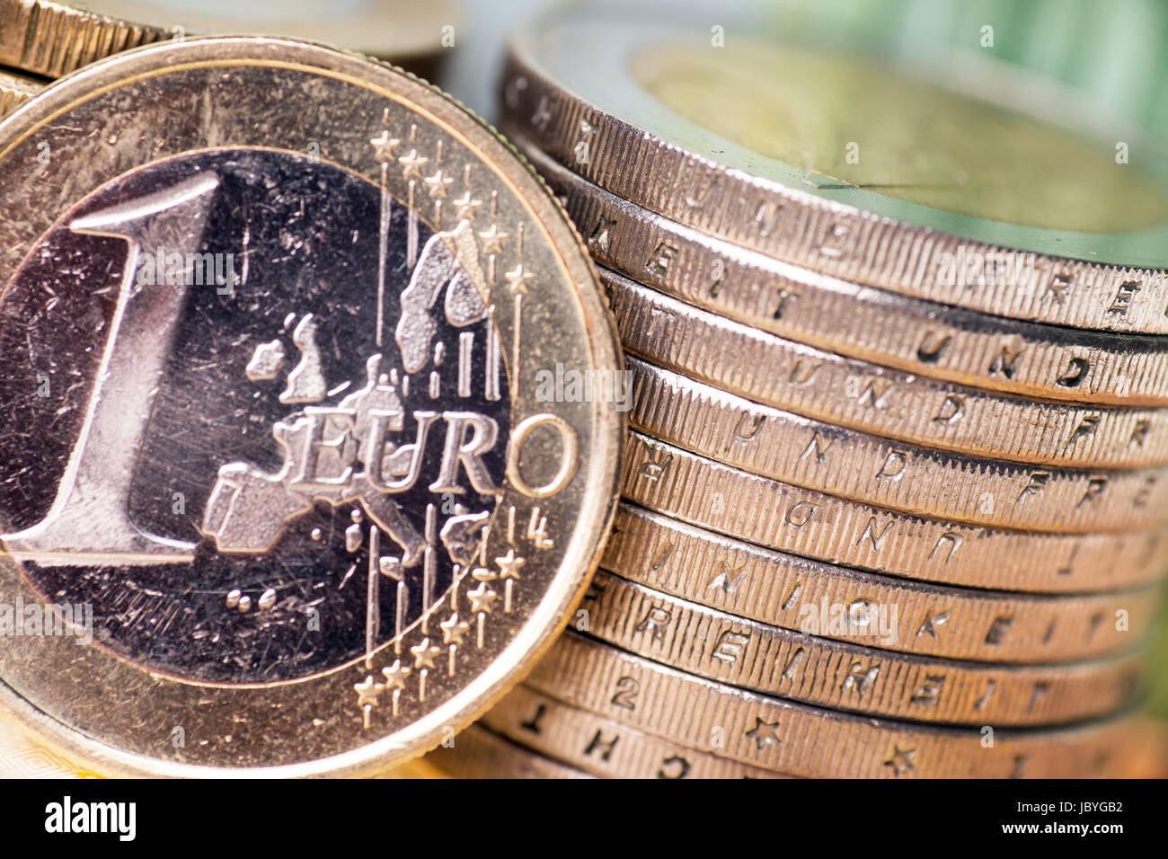 many euro coins Stock Photo - Alamy