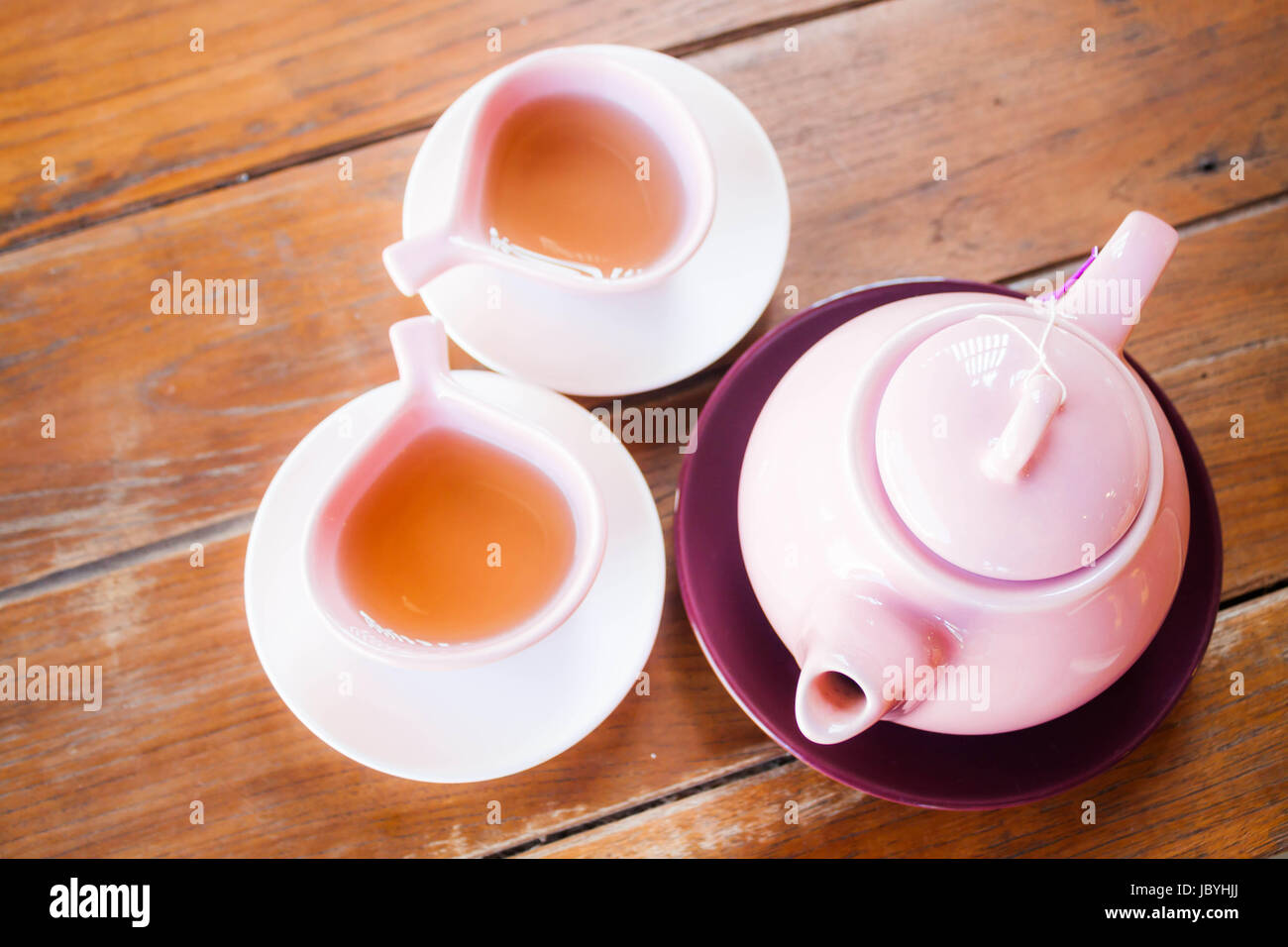 Top view hot cups of tea, stock photo Stock Photo - Alamy
