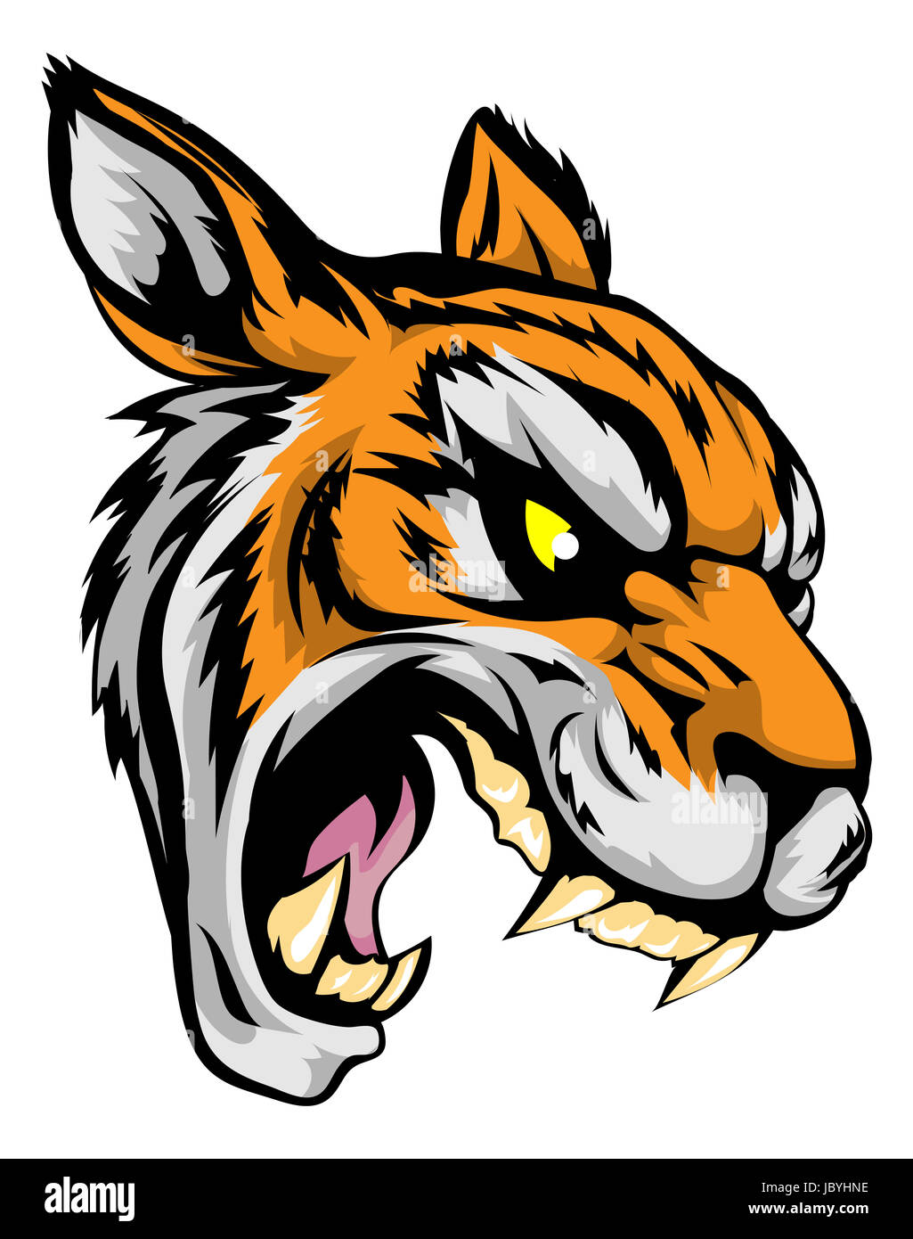 Cartoon fierce tiger animal character hi-res stock photography and ...