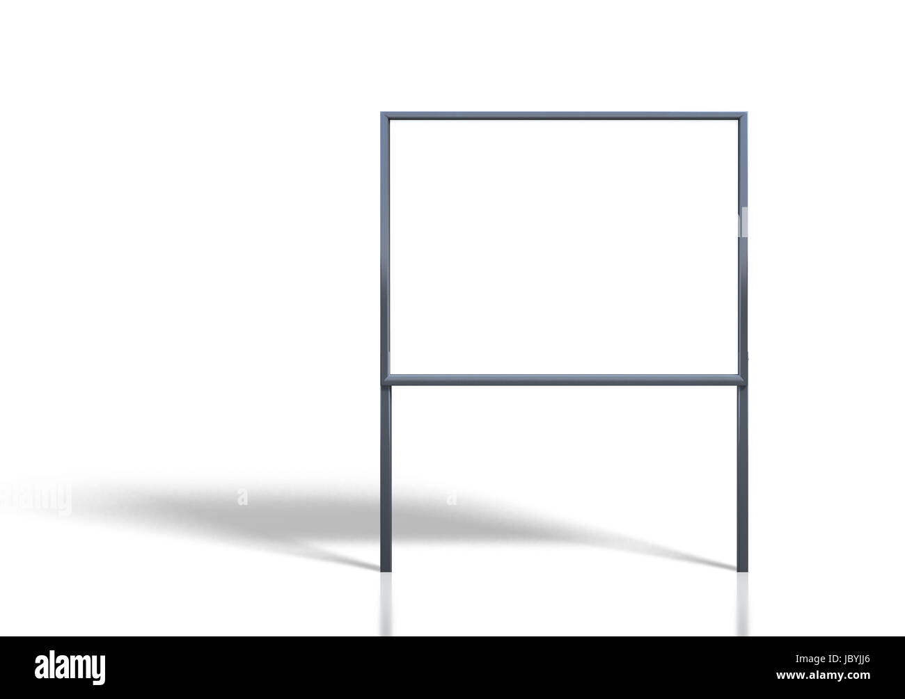 3d render of blank signage stands white background Stock Photo - Alamy