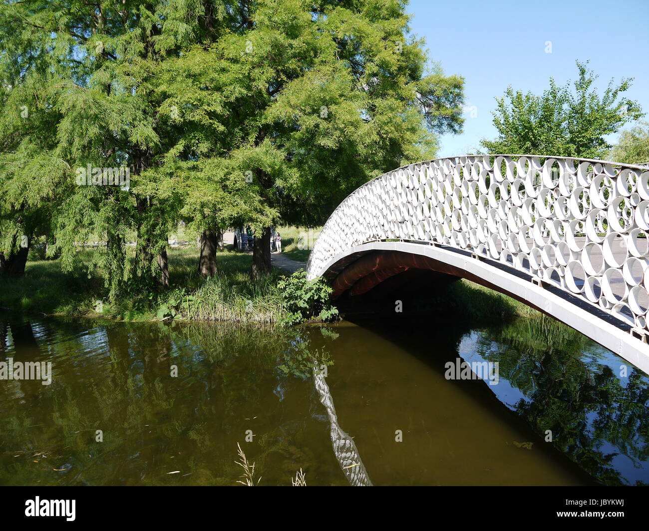 Bridge in the park of Bucharest, Romania Stock Photo - Alamy