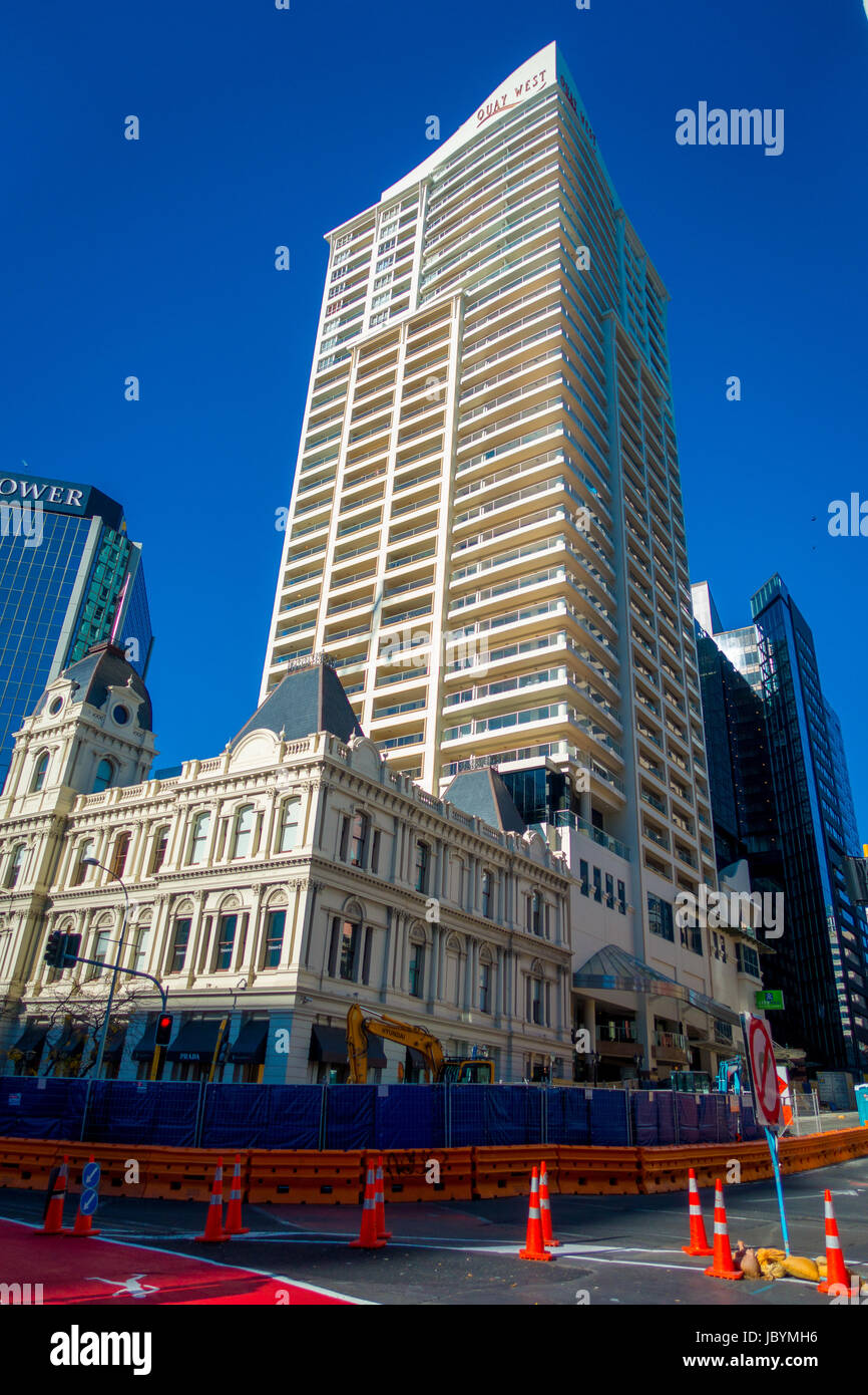 AUCKLAND, NEW ZEALAND- MAY 12, 2017: Beautiful apartment building in ...