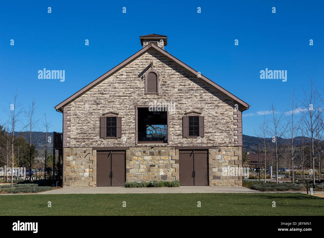 Bergfeld Winery building, winery building, Hall Winery, Saint Helena ...
