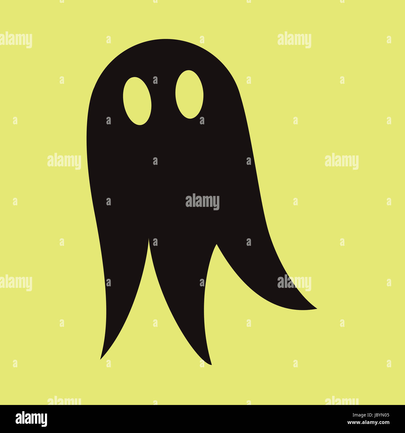 an illustration of spooky ghost halloween theme on plain background ...