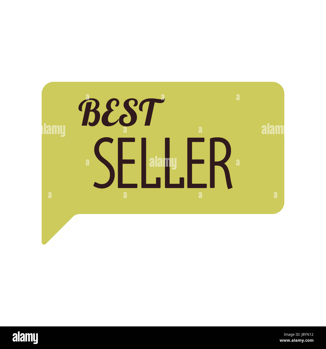illustration of best seller sticker isolated on white Stock Photo - Alamy