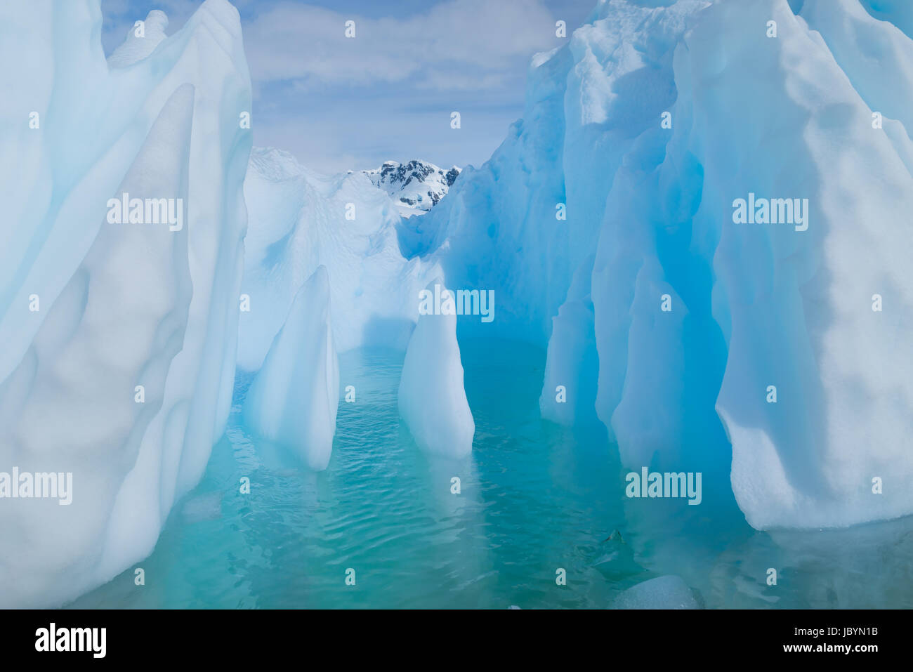 Blue shimmering beautiful iceberg in Antarctica Stock Photo - Alamy