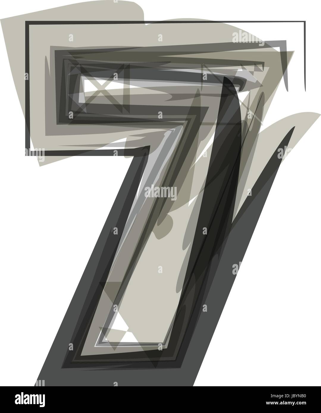 Abstract number 7 Stock Vector Images - Alamy