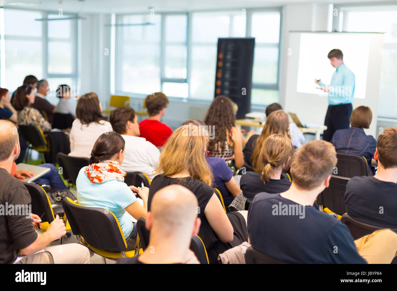 Speaker at business workshop and presentation. Audience at the ...