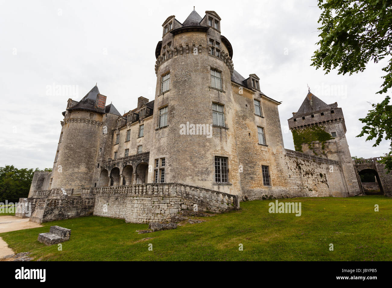 La Roche Courbon castle in charente maritime region of France Stock ...