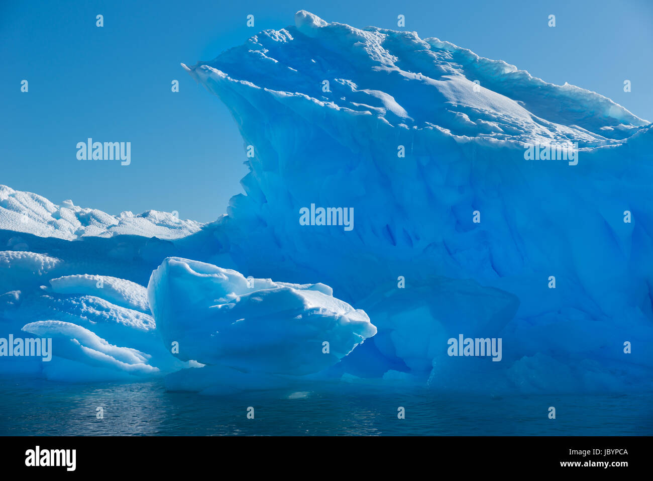 Blue shimmering beautiful iceberg in Antarctica Stock Photo - Alamy