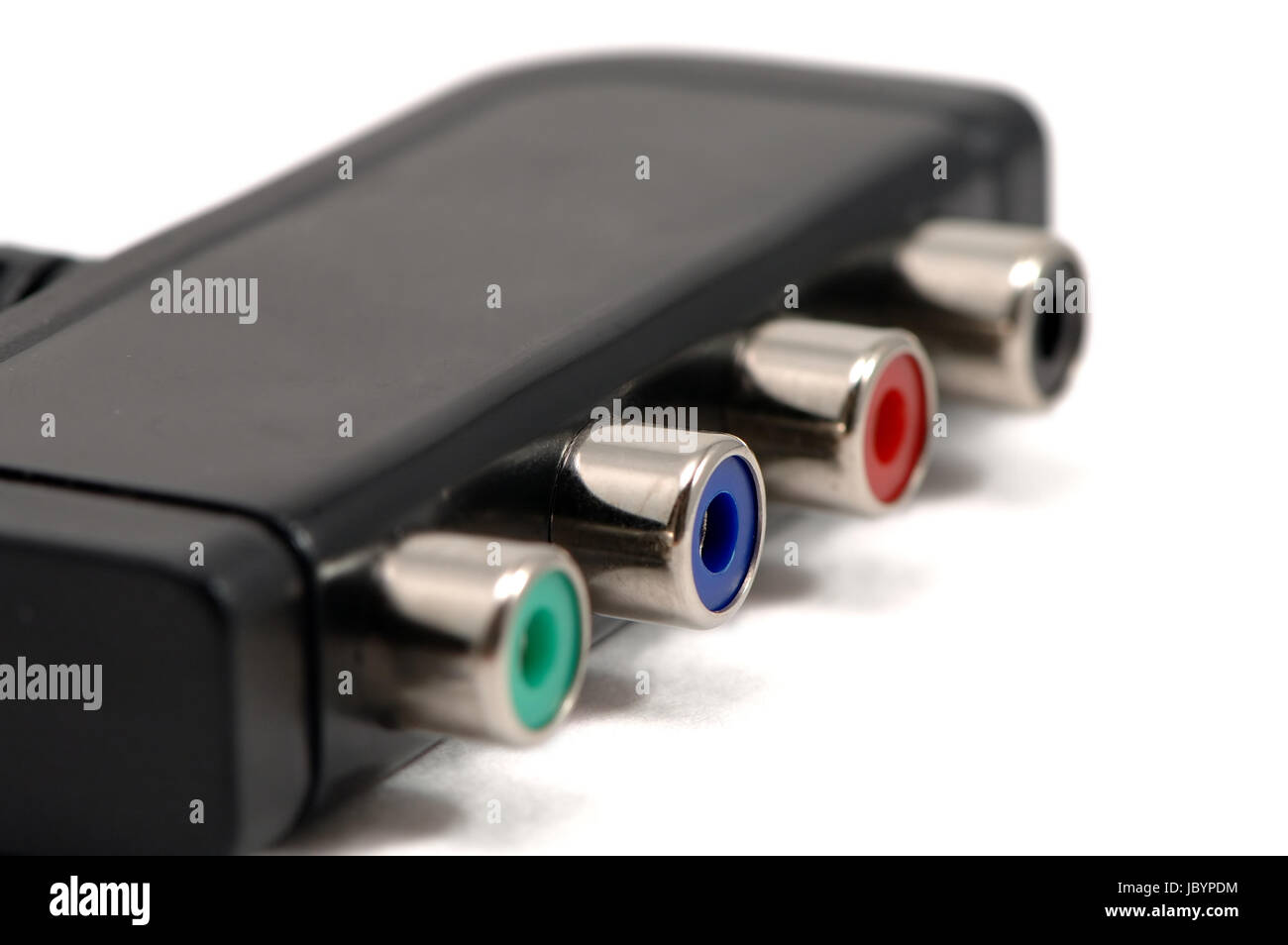 Details S-Video connectors isolated over white background Stock Photo ...