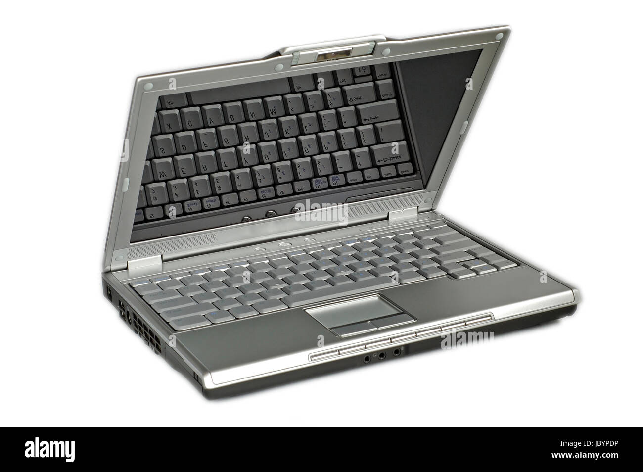 A laptop computer isolated over white background Stock Photo - Alamy