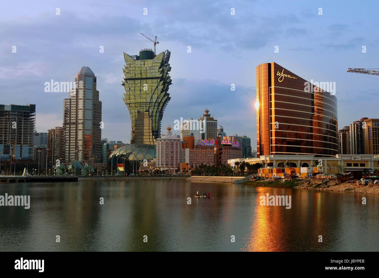 The construction scene of highrise casino building Stock Photo - Alamy