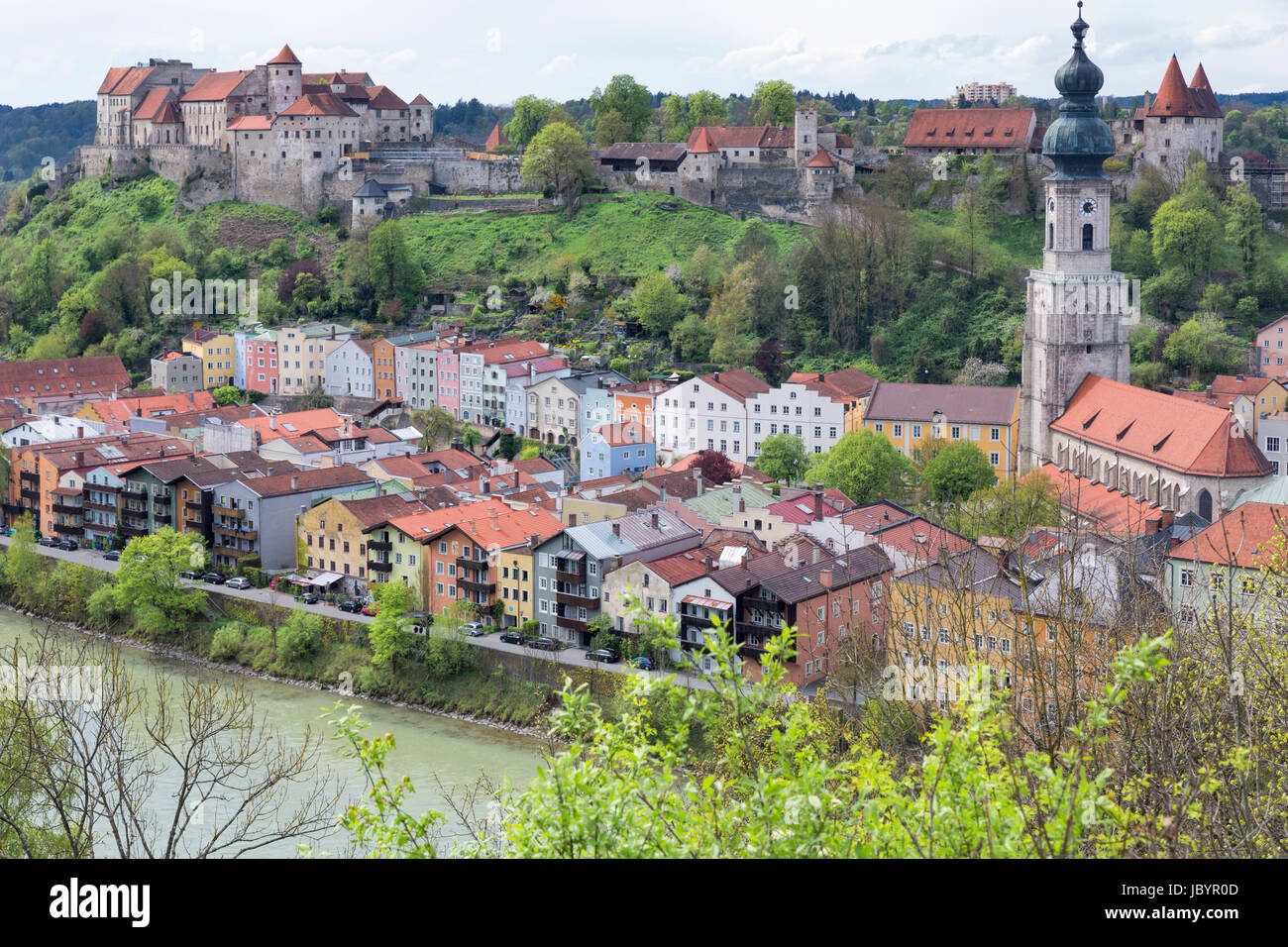 Das Städtchen Burghausen, Bayern Stock Photo - Alamy