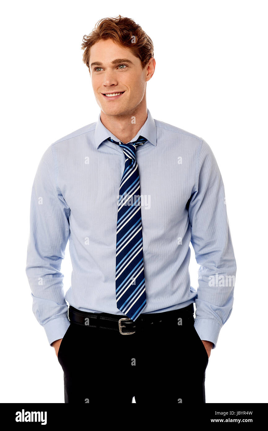 Handsome male business professional, hands in pockets Stock Photo - Alamy