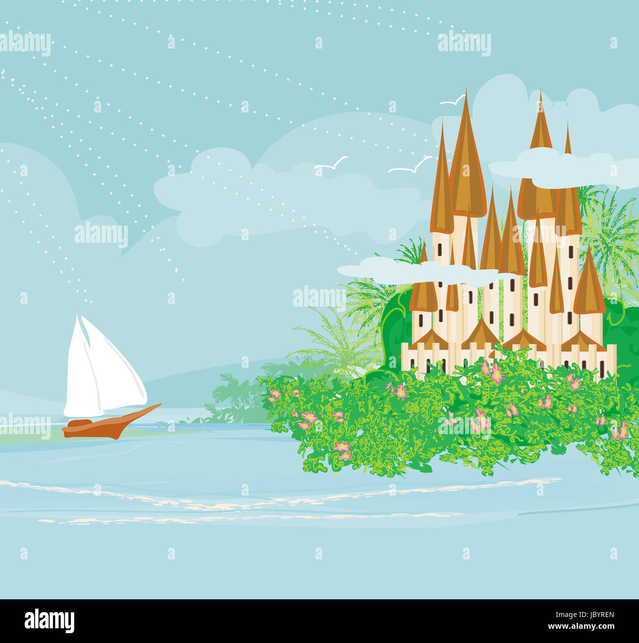 Ship going back castle hi-res stock photography and images - Alamy