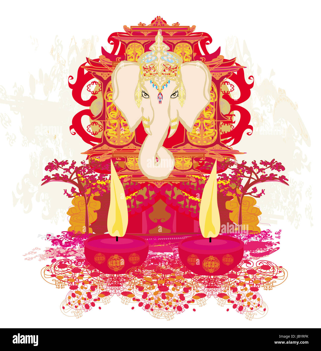 Indian god om ganesha design hi-res stock photography and images - Alamy
