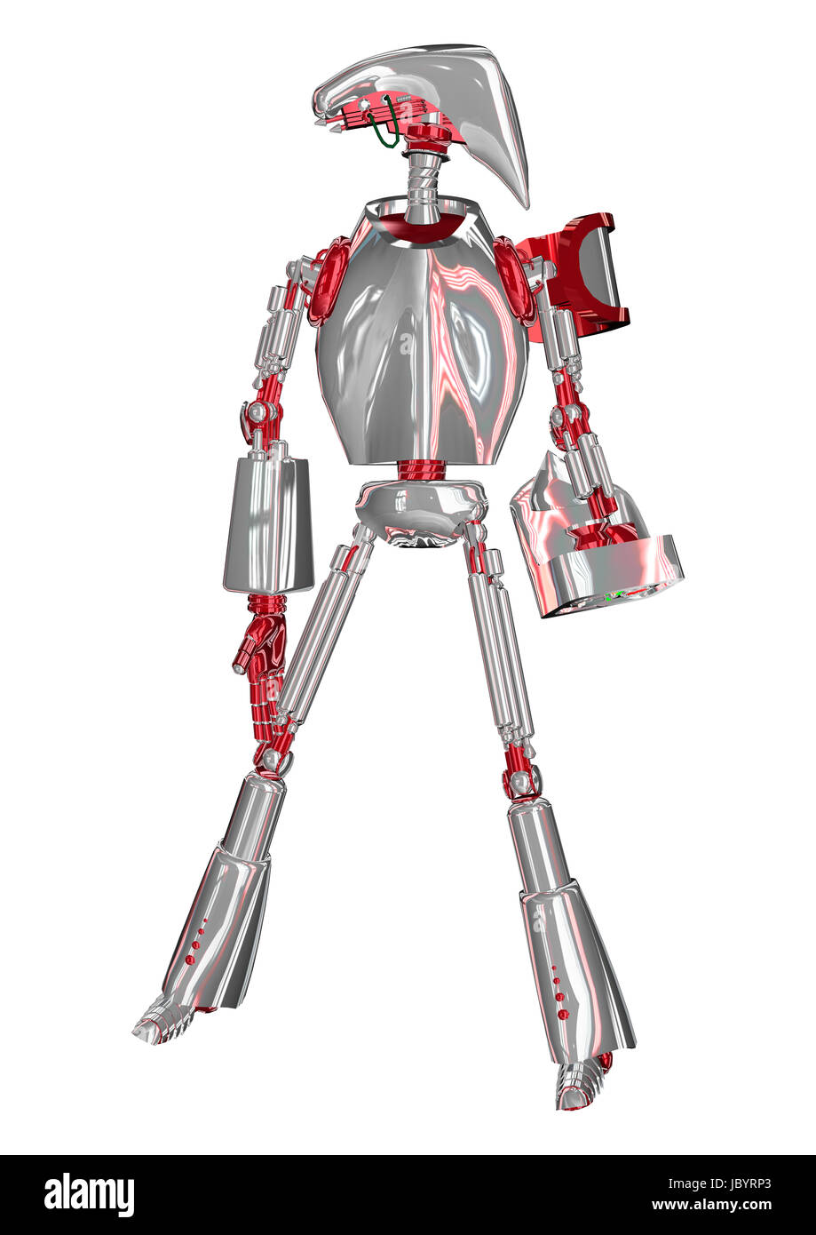 3D digital render of a standing droid isolated on white background ...