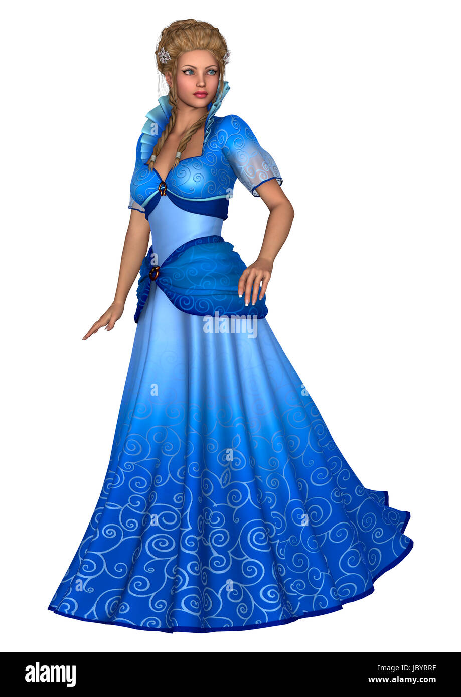 3d digital render beautiful princess hi-res stock photography and ...