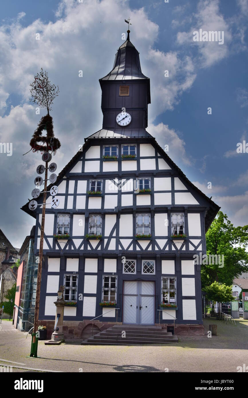 the old town hall in uslar solling Stock Photo - Alamy